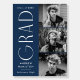 Modern Grad Navy 3 Photo Graduation Party Sign | Zazzle