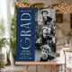 Modern Grad Navy 3 Photo Graduation Party Sign | Zazzle