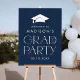 Modern Grad Navy Graduation Party Welcome Sign | Zazzle