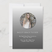 Modern GRAD Overlay Gray Graduation Announcement | Zazzle