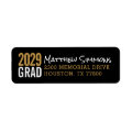 Modern Grad Personalized Return Address Label | Zazzle