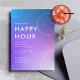 Modern Gradient Happy Hour (Blue) Invitation | Zazzle