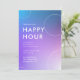 Modern Gradient Happy Hour (Blue) Invitation | Zazzle