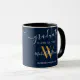 Modern Graduate 2023 Blue Gold Monogram Name Mug | Zazzle
