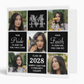 Modern Graduate 5 Photo Black Graduation 3 Ring Binder | Zazzle