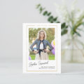 Modern Graduate Class Gold Frame Photo Graduation Announcement Postcard ...