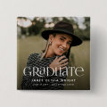 Modern Graduate Custom Photo Graduation Button | Zazzle