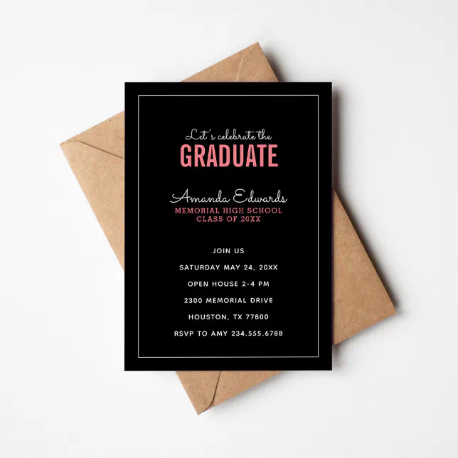 Modern Graduate Graduation Party Invitation | Zazzle