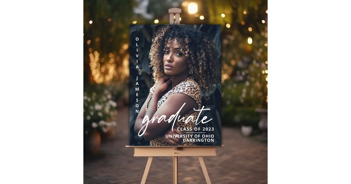 Modern Graduate Handwritten Script | Photo Foam Board | Zazzle