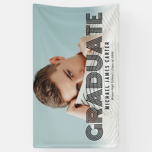 Modern Graduate Photo Graduation Banner | Zazzle