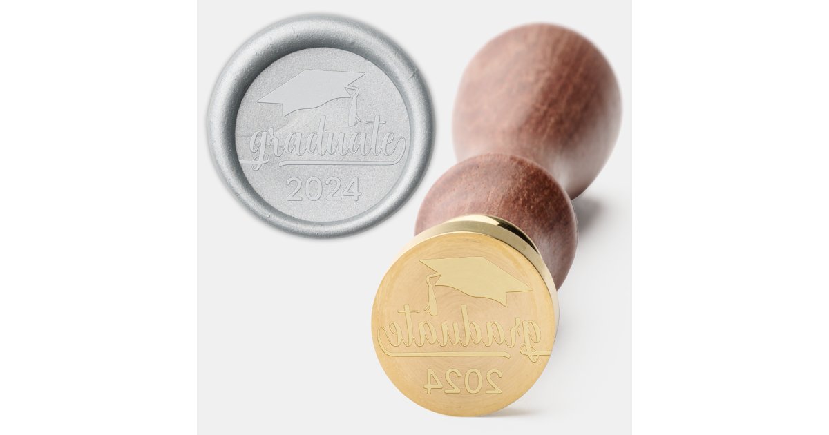 Modern Graduate Wax Seal Stamp | Zazzle