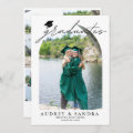 Modern Graduates Double Graduation Announcement | Zazzle