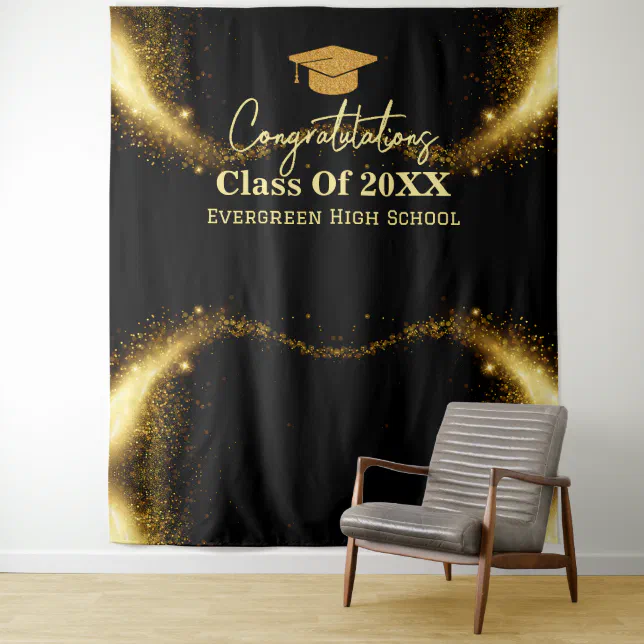 Modern Graduates Graduation Photo Booth Backdrop | Zazzle