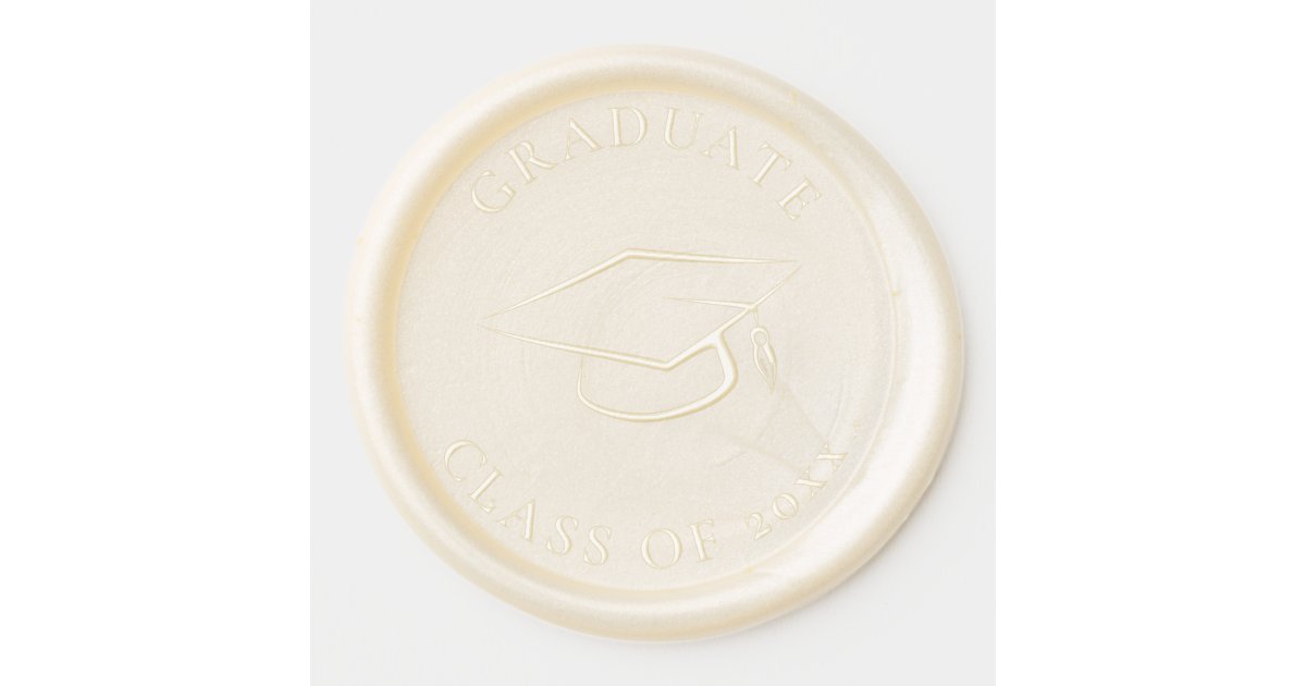 Modern Graduation 2024 College Wax Seal Sticker | Zazzle