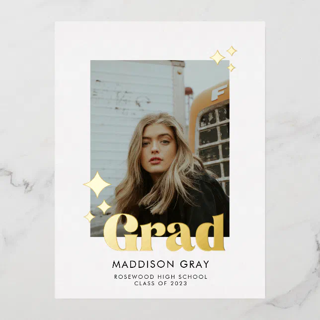 Modern Graduation Announcement Open house invite | Zazzle