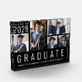 Modern Graduation Black Photo Block | Zazzle