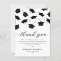 Modern Graduation Cap Thank You Card | Zazzle