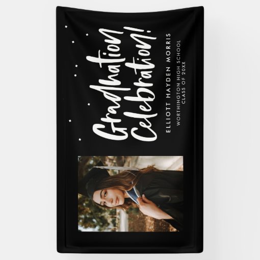 Modern graduation celebration party banner | Zazzle