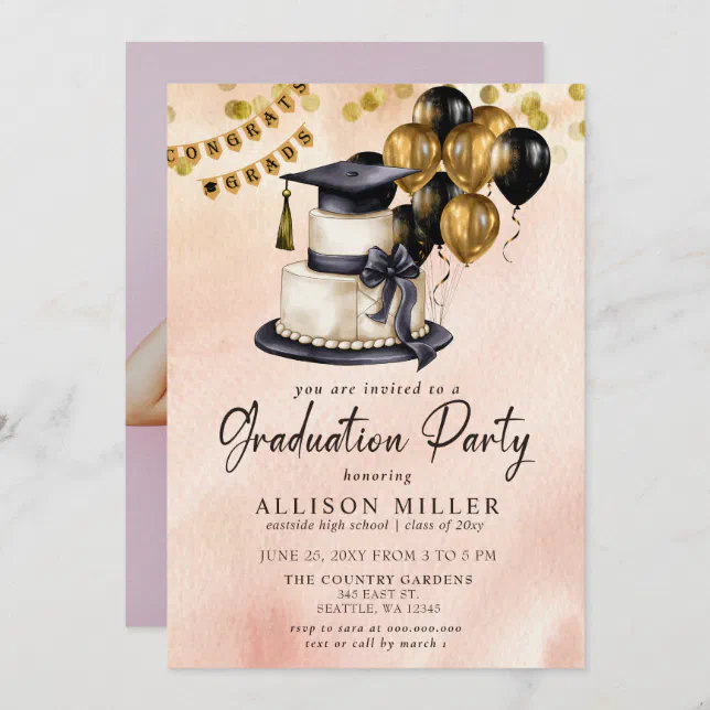 Modern Graduation Celebration Photo Graduation Invitation | Zazzle
