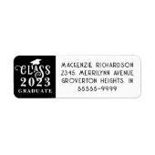 Modern Graduation Class Year Custom Color Label | Zazzle
