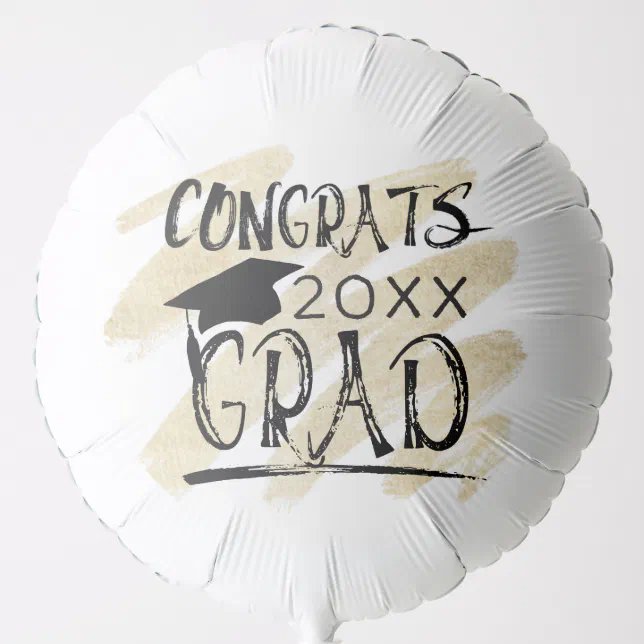 Modern Graduation CONGRATS GRAD Custom Color Balloon | Zazzle