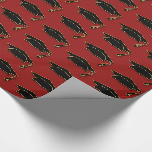 Modern Graduation Gift Grad Cap Wrapping Paper | Zazzle