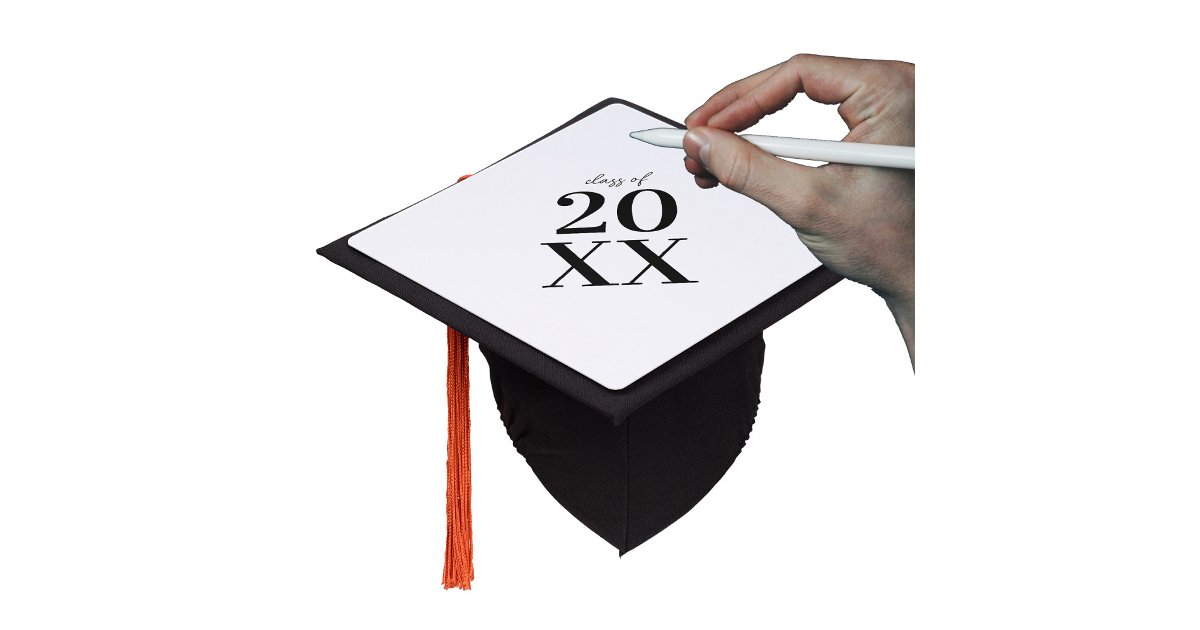 Modern Graduation Guest Book Signature Graduation Cap Topper | Zazzle