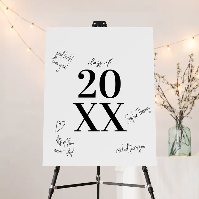 Modern Graduation Guest Book Signature Sign | Zazzle