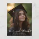 Modern Graduation Love And Thanks Script Photo Postcard | Zazzle