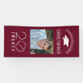 Modern Graduation Maroon Stylist Class Year Banner | Zazzle