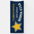 Modern Graduation Middle School Super Star Banner | Zazzle