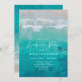 Modern graduation ocean beach script modern | Zazzle