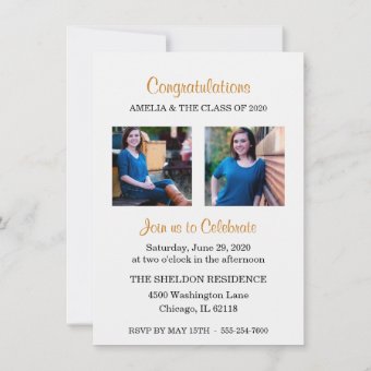 Modern Graduation Open House Invite | Zazzle