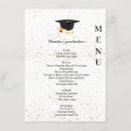 Modern Graduation party dinner menu | Zazzle