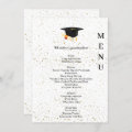 Modern Graduation party dinner menu | Zazzle