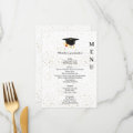 Modern Graduation party dinner menu | Zazzle