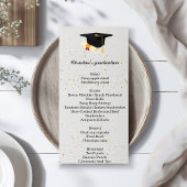 Modern Graduation party dinner menu | Zazzle