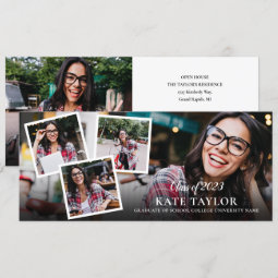 Modern Graduation Party Photo Collage Invitation | Zazzle