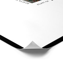 Modern graduation photo autograph guest signatures poster | Zazzle