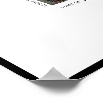 Modern graduation photo autograph guest signatures poster | Zazzle