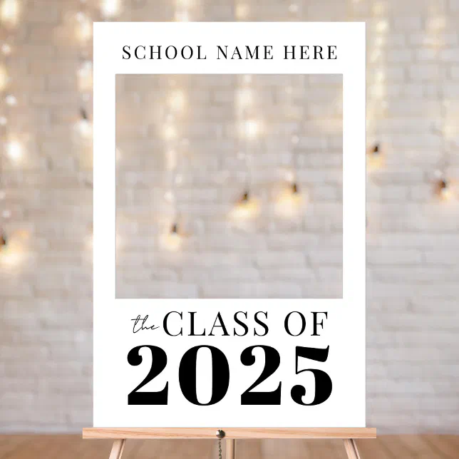 Modern Graduation Photo Booth Selfie Frame Foam Board | Zazzle