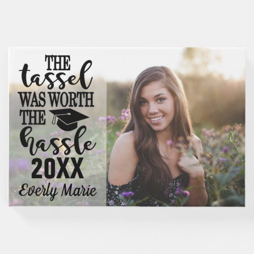 Modern Graduation Photo Guest Book | Zazzle