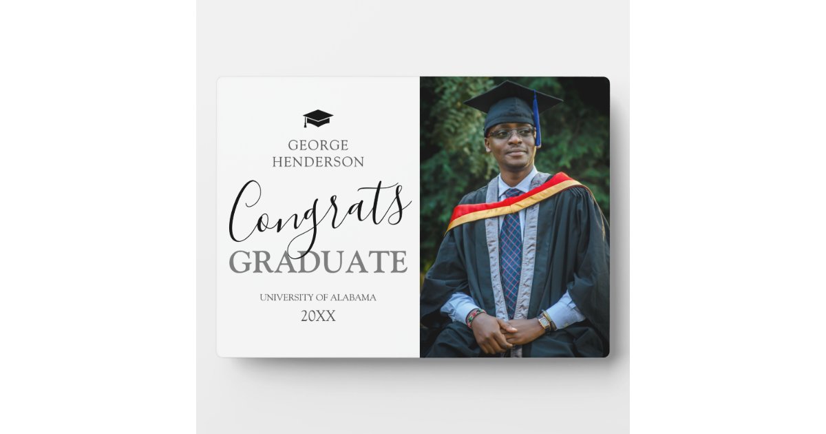 Modern Graduation Photo Plaque | Zazzle
