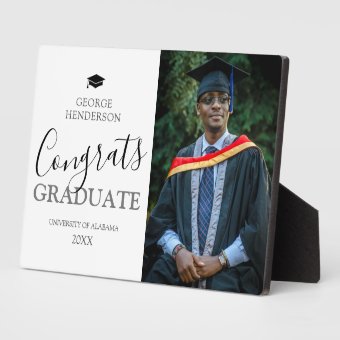 Modern Graduation Photo Plaque | Zazzle