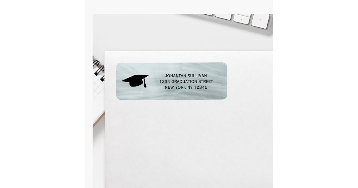 Modern Graduation Return Address Label | Zazzle