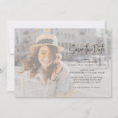 Modern Graduation Save the Date Grad Photos Announcement | Zazzle