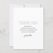 Modern Graduation Script Photo Thank You Card | Zazzle
