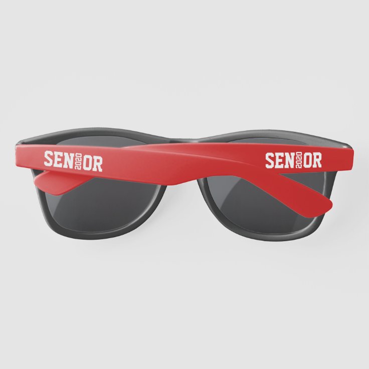 Modern Graduation Senior Block Letter Class 2020 Sunglasses | Zazzle
