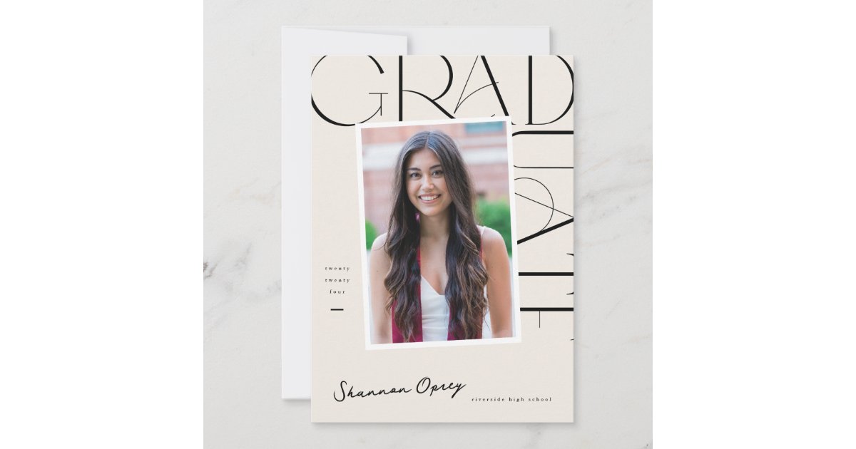 Modern Gradute Invitation | Zazzle