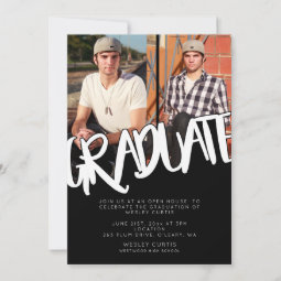 Modern Graffiti Graduation Announcements | Zazzle